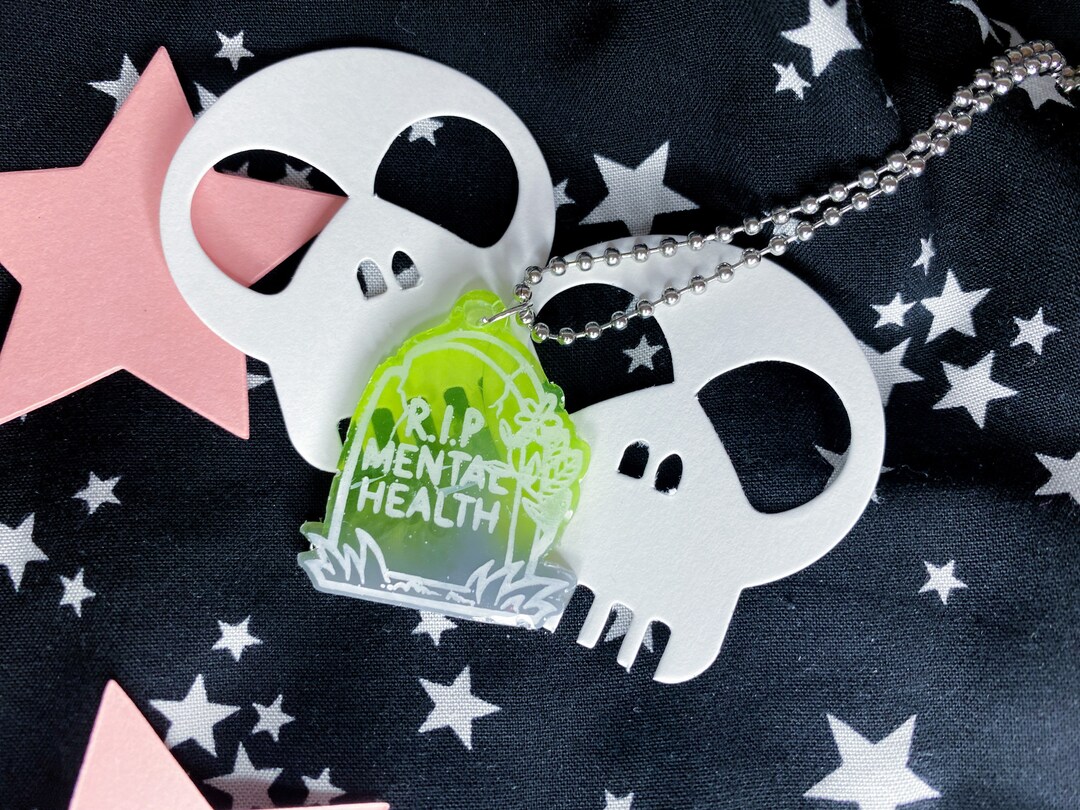 RIP Mental Health Tomb Stone Keychain or Pendant - Etsy