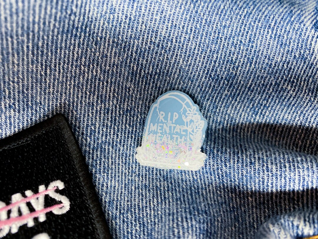 RIP Mental Health Tomb Stone Pin - Etsy