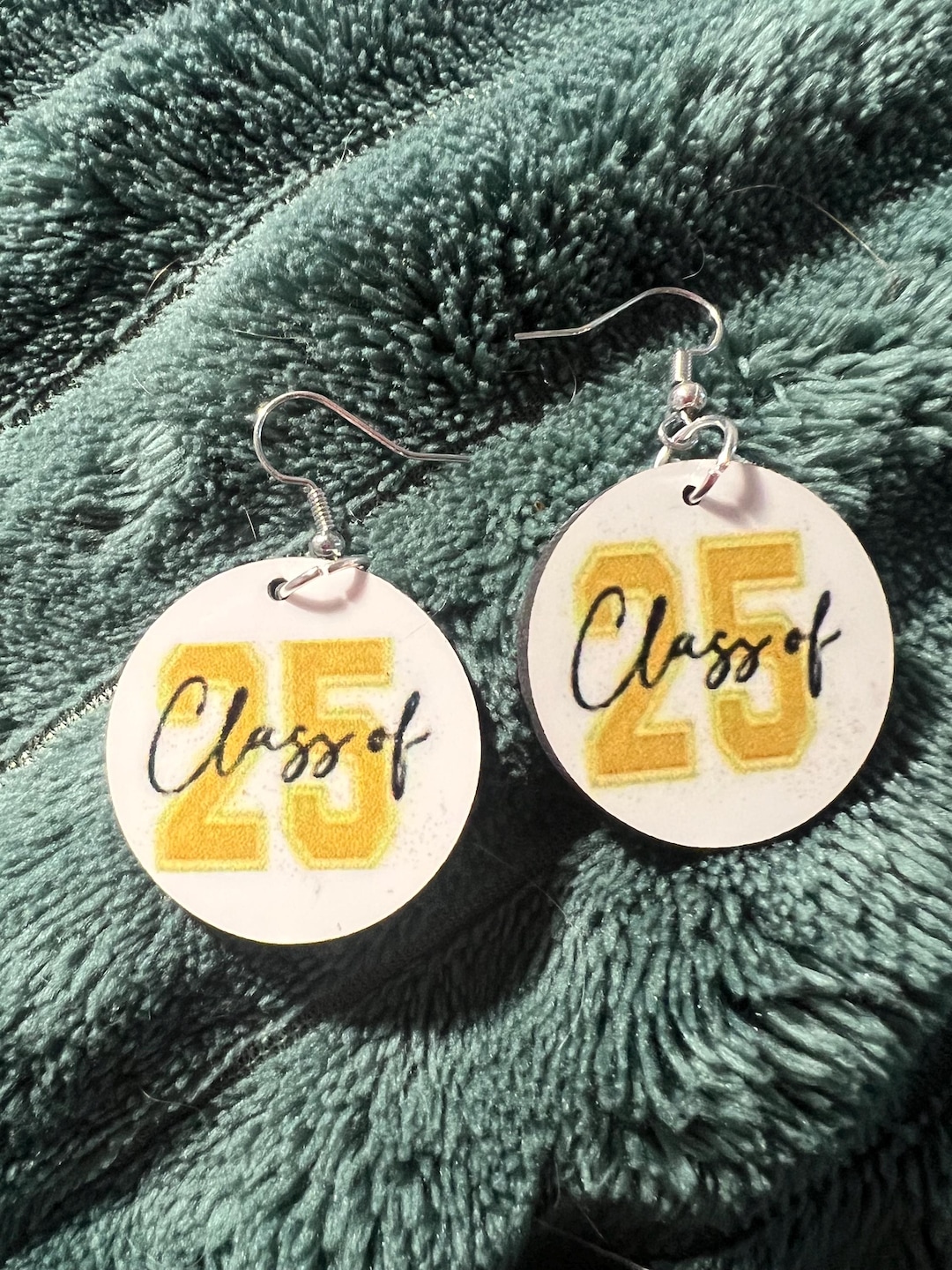 2025 Graduation Earrings: Gold & Black Senior Class of '25 - Etsy
