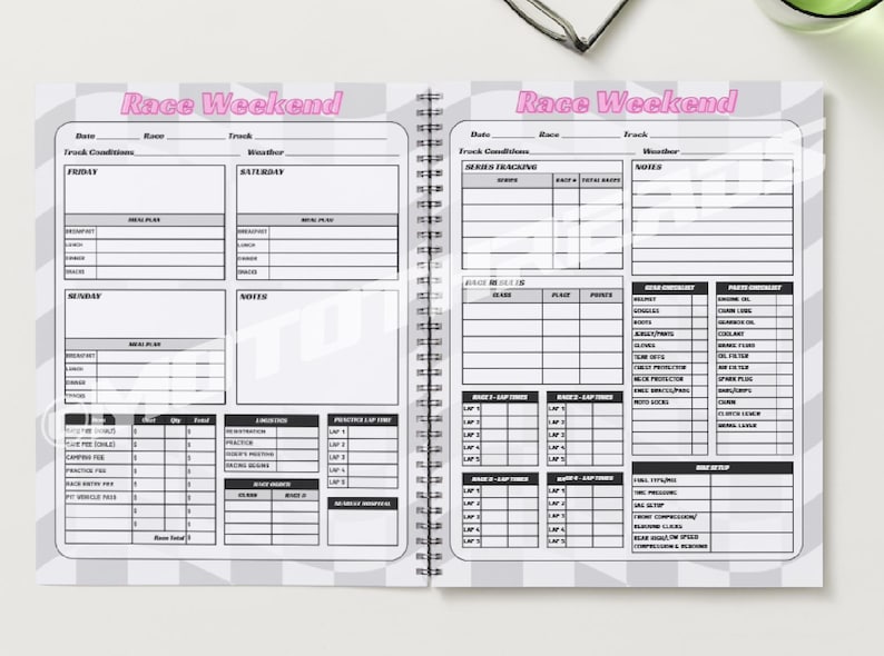 Motocross Weekend Planner | Printable Motocross Weekend Planner for ...