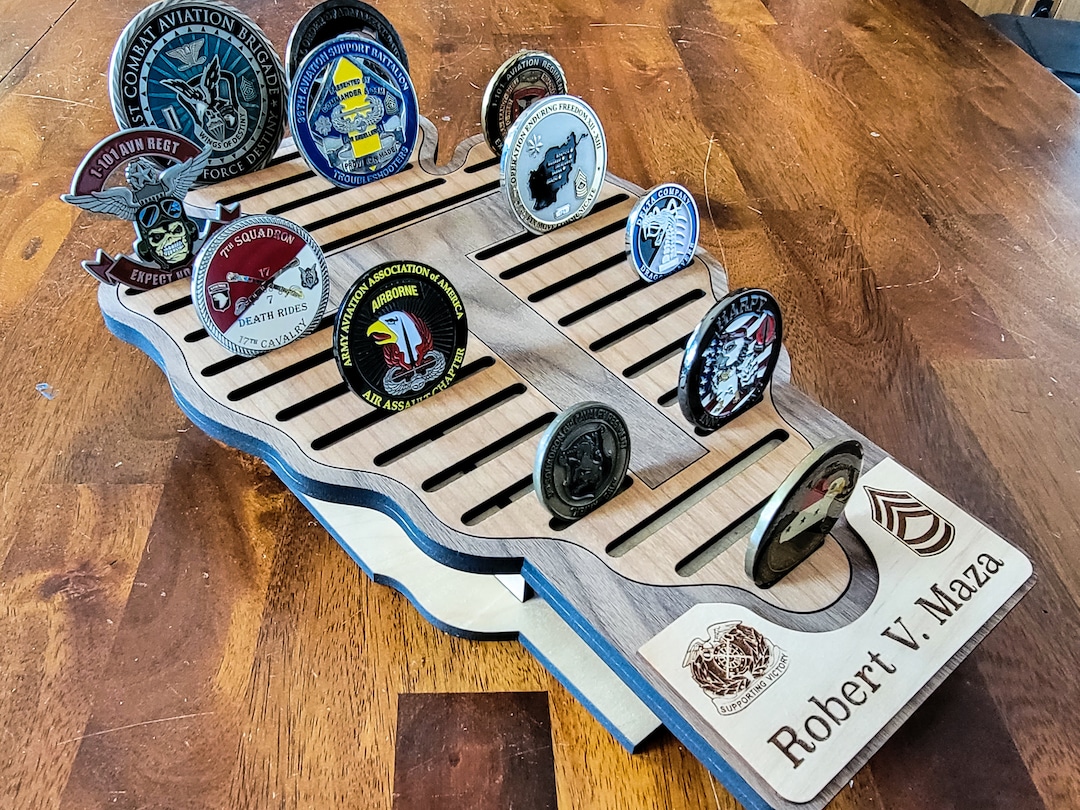 Custom Unit or Logo Challenge Coin Display Rack Custom Patch - Etsy