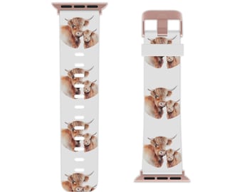Highland Cow Watch Band for Apple Samsung 4western Boho Iwatch Band ...