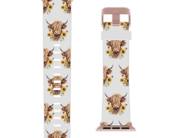 Highland Cow Watch Band for Apple Samsung 4western Boho Iwatch Band ...