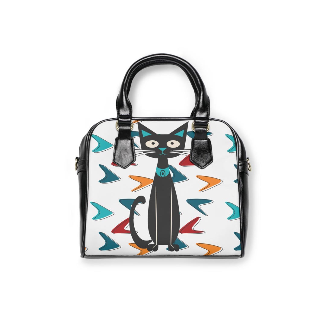 Atomic Cat Handbag: Mid Century Modern Retro Satchel - Etsy