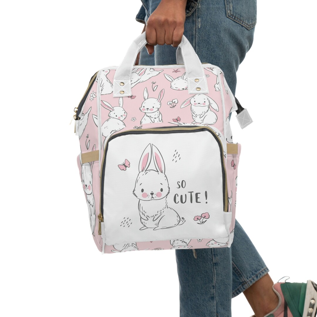 Custom Bunny Diaper Backpack / Bunny Rabbit Backpack for Kids and ...