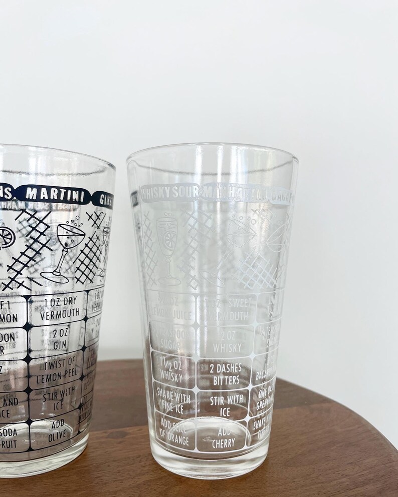 Vintage 1960s Federal Glass Cocktail Shakers - Etsy