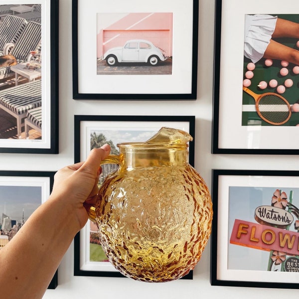 Glass Pitcher With Gold Rim - Etsy