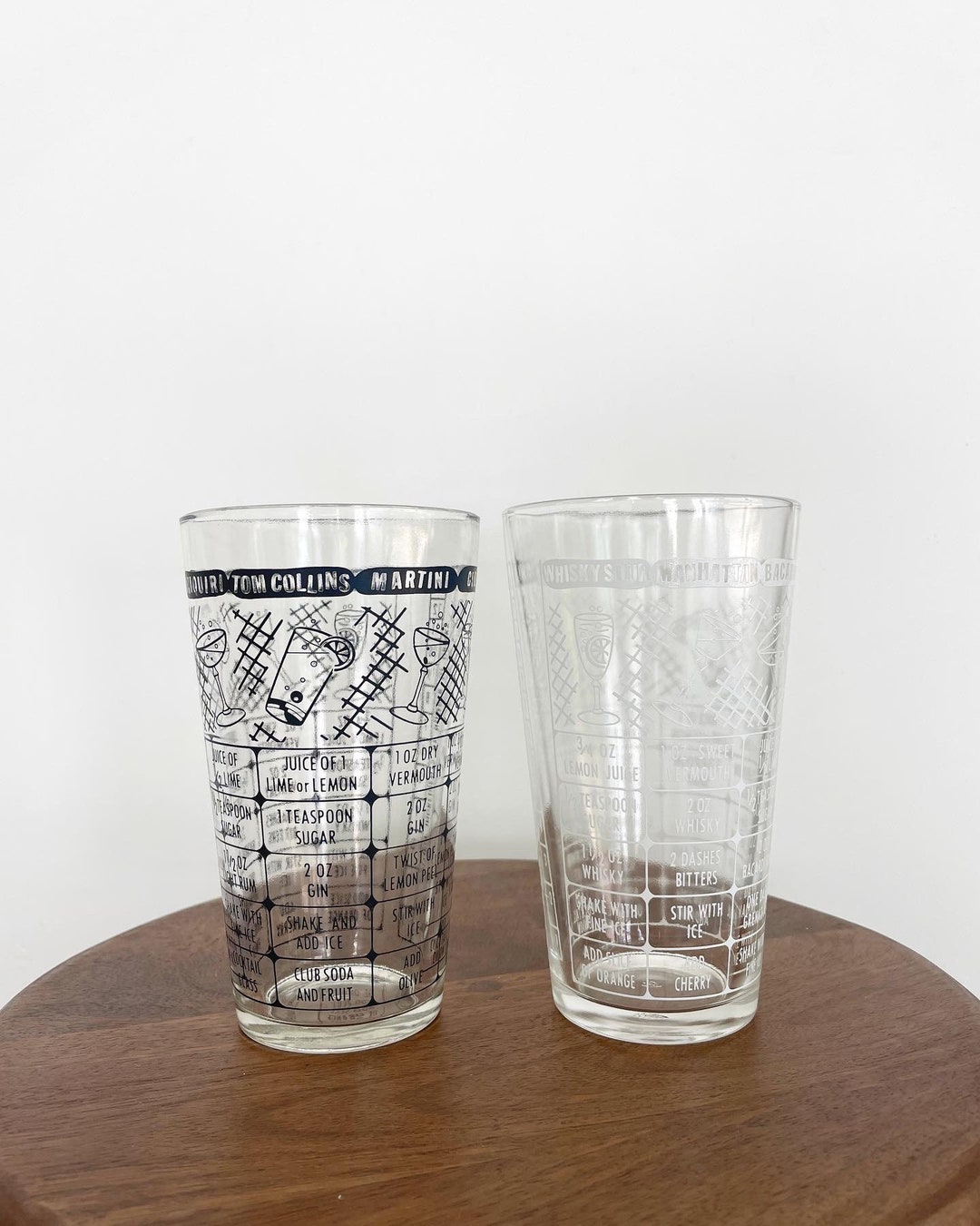 Vintage 1960s Federal Glass Cocktail Shakers - Etsy
