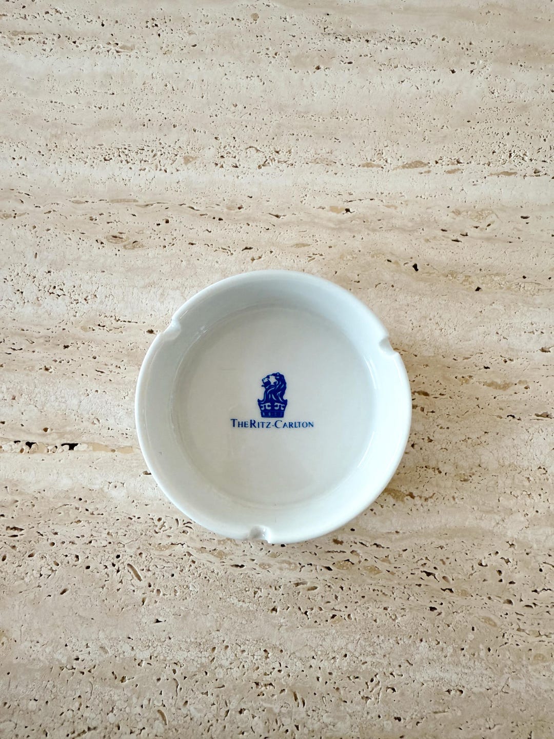Vintage the Ritz-carlton Blue & White Ashtray - Etsy