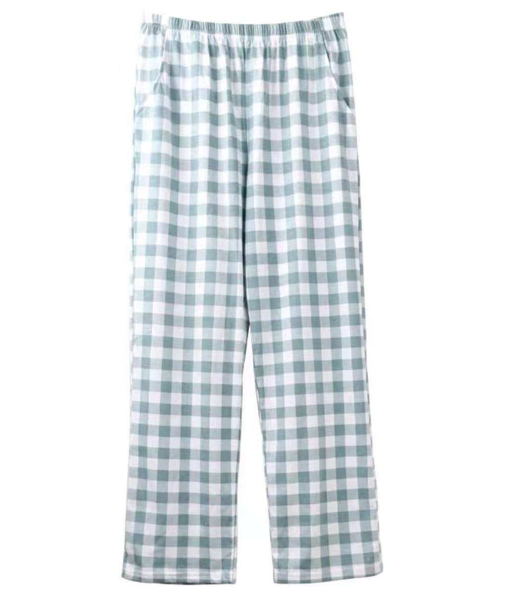 100% Cotton Pajamas Pants Grid Pajama Pants Monogramunique - Etsy