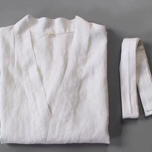 100% Linen Robe, Linen Pajama, Gift for Her, Linen Bathrobe, Robe Linen ...