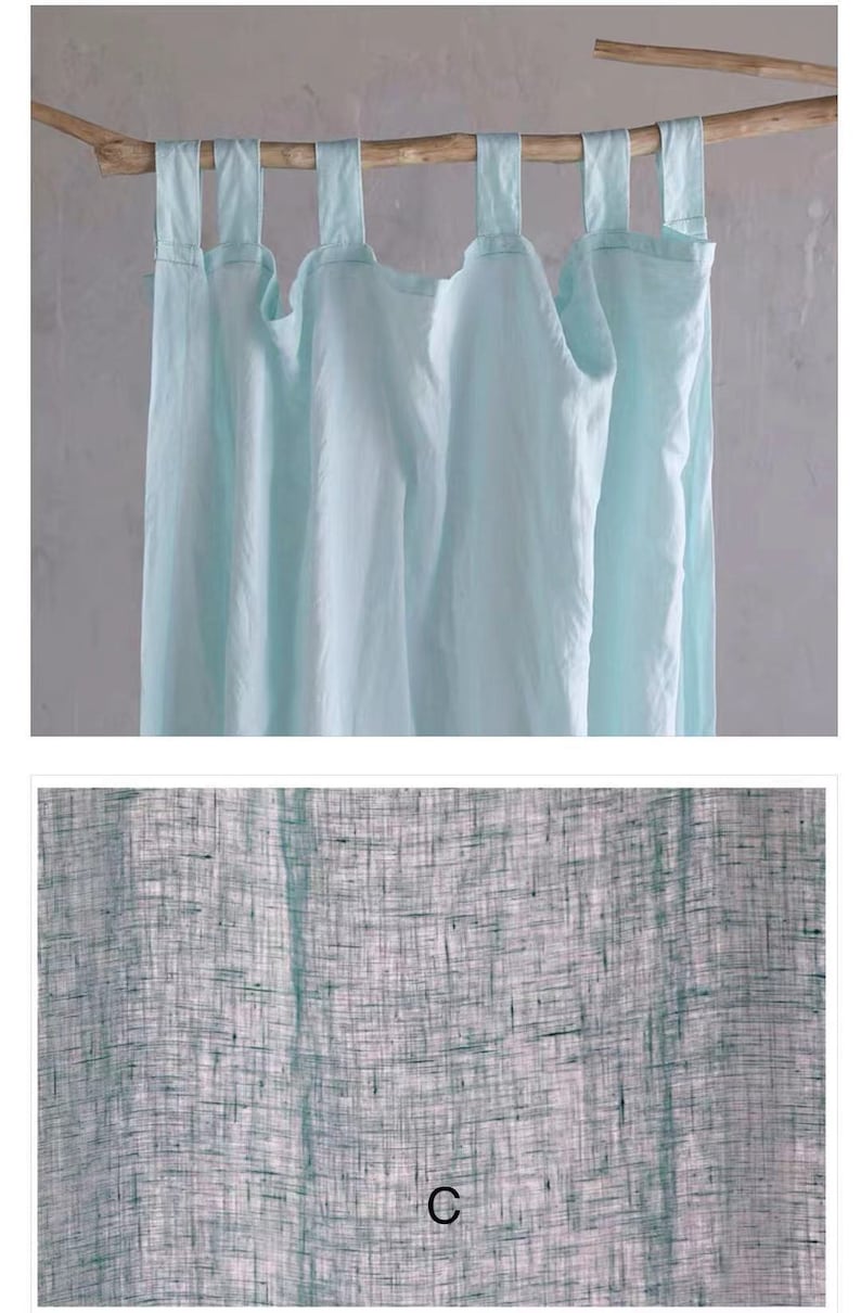 100% Linen Custom Curtains Semi-sheer Natural Light Linen - Etsy