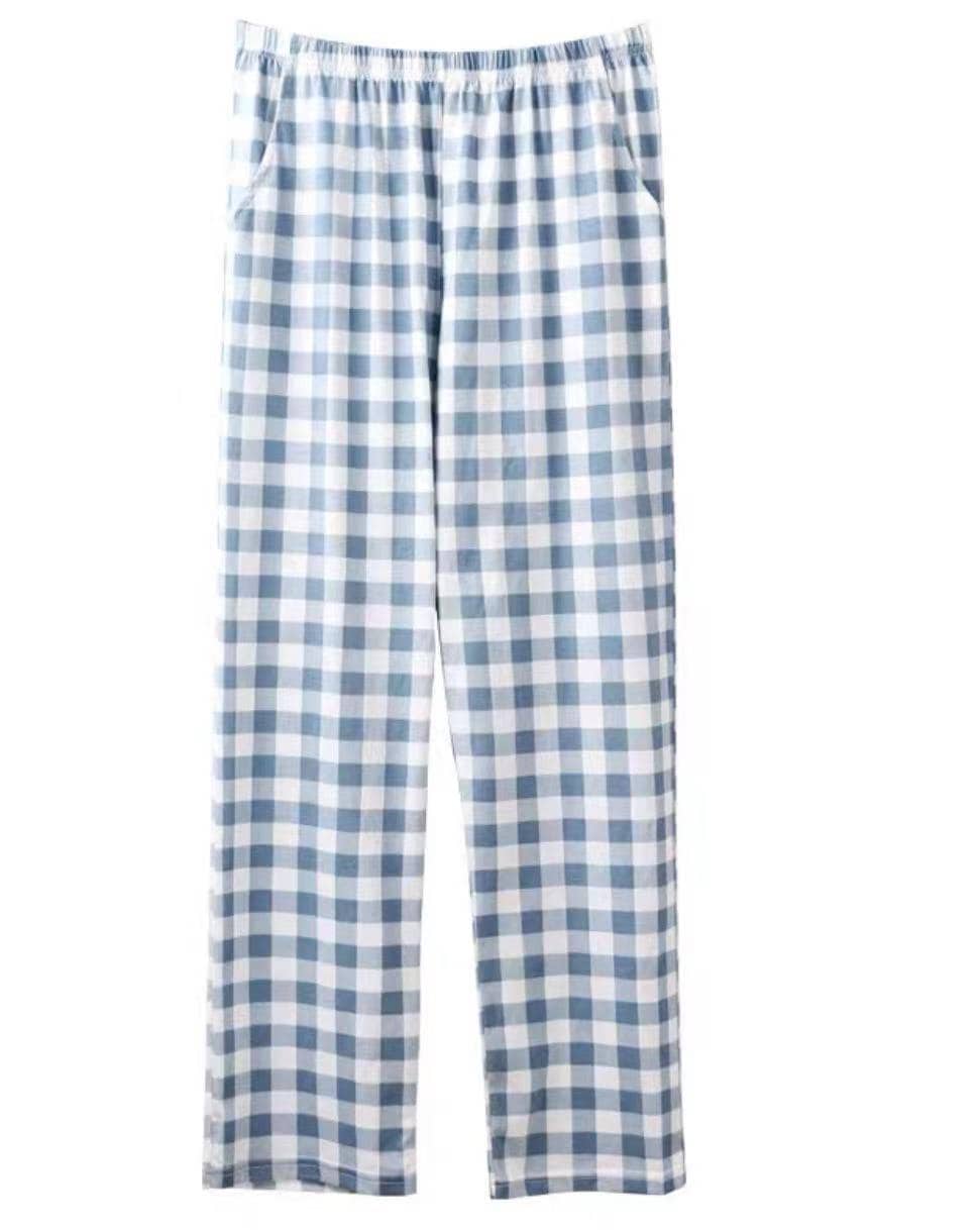 100% Cotton Pajamas Pants Grid Pajama Pants Monogramunique - Etsy