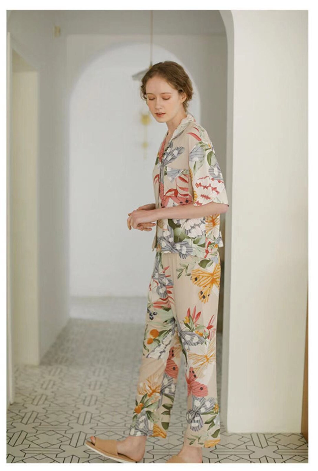 Silky Womens Pajama Setfloral Soft Cotton Sleepwear casual - Etsy
