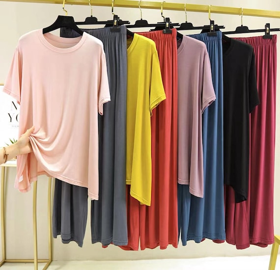 Softy Modal Womens Pajama Setsoft Sleepwearcasual Lounge - Etsy