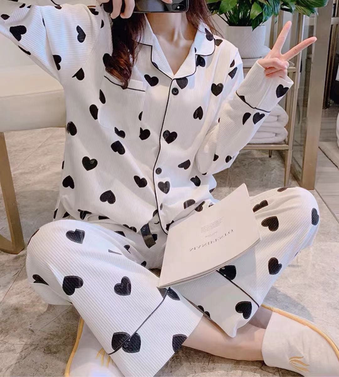 100% Cotton Pajamas Set,3 Colors Available Pajamas Monogram,unique Gift ...