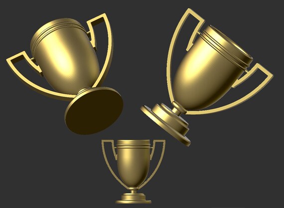Gold Trophy l Trophy l 3D model 3D STL file printable model | Etsy