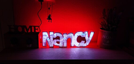 LED Lights Box Name Sign Baby Decor Night Light Custom - Etsy