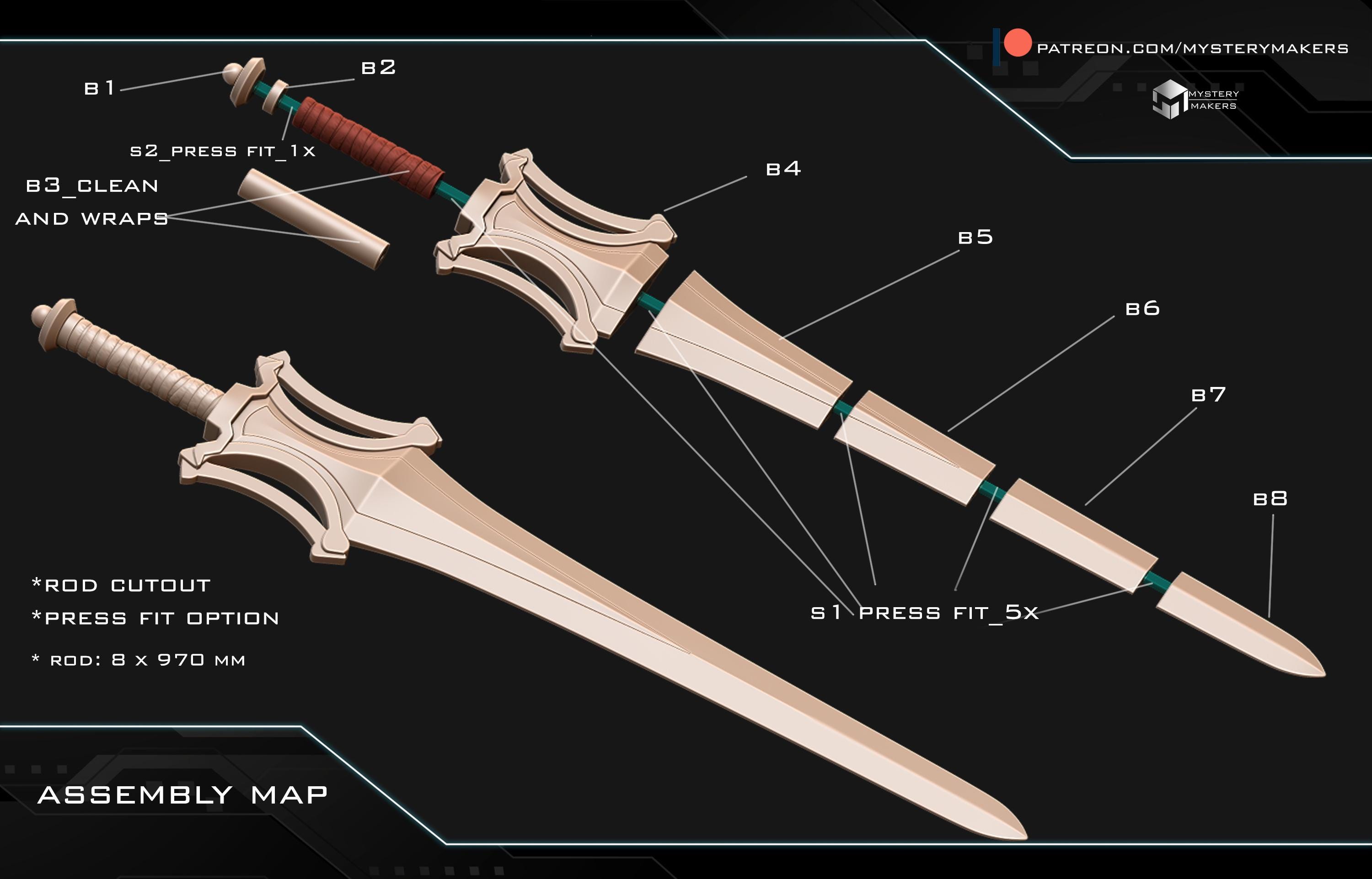 Heman Power Sword 1:1 Movie Replica - Masters of the Universe Cosplay ...