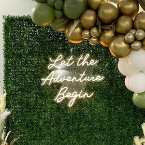 Custom Neon Sign Let the Adventure Begin Neon Sign Custom Party Neon ...