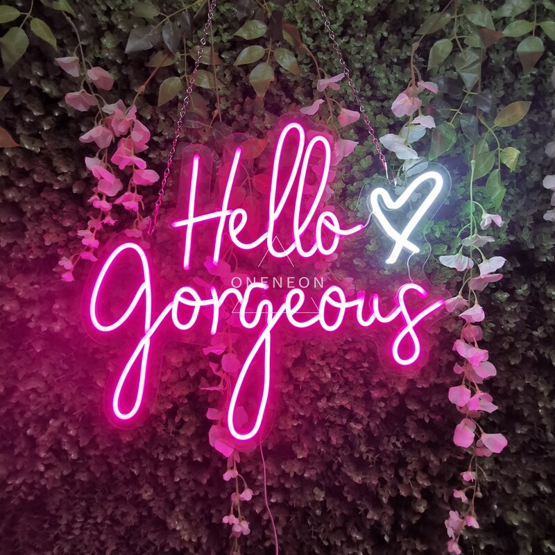Hello Gorgeous Neon Sign - Etsy