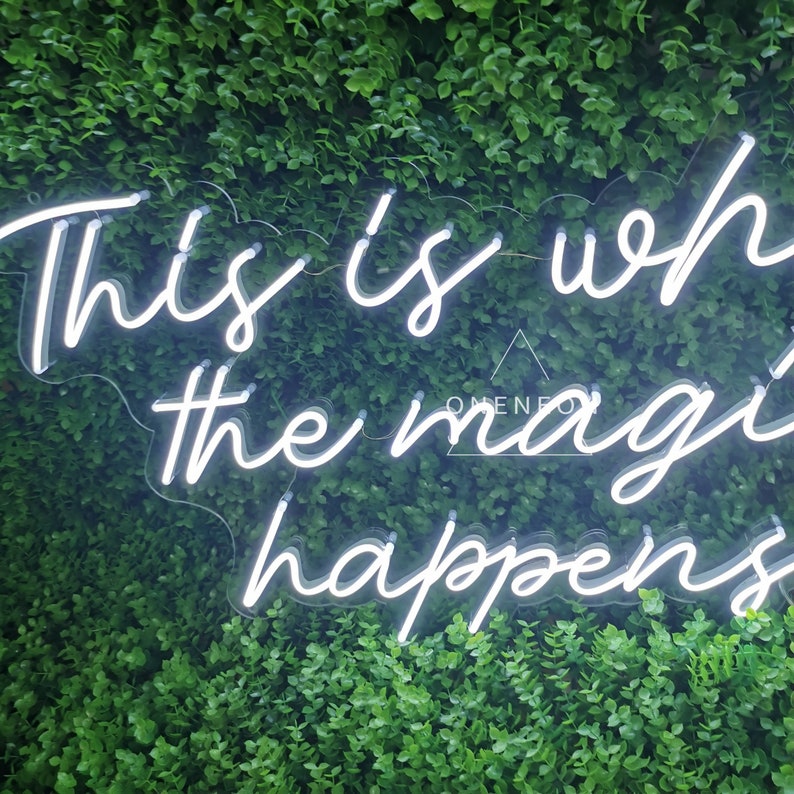 Neon Sign This is Where the Magic Happens Neon Sign Custom LED - Etsy