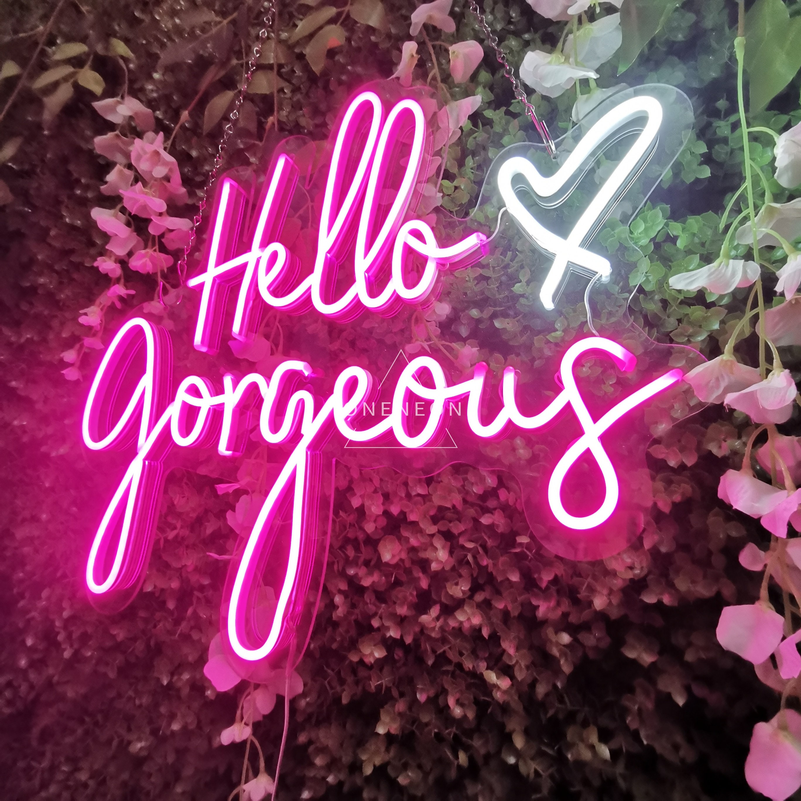 Custom Neon Sign Hello Gorgeous Neon Sign Light Office Living - Etsy UK