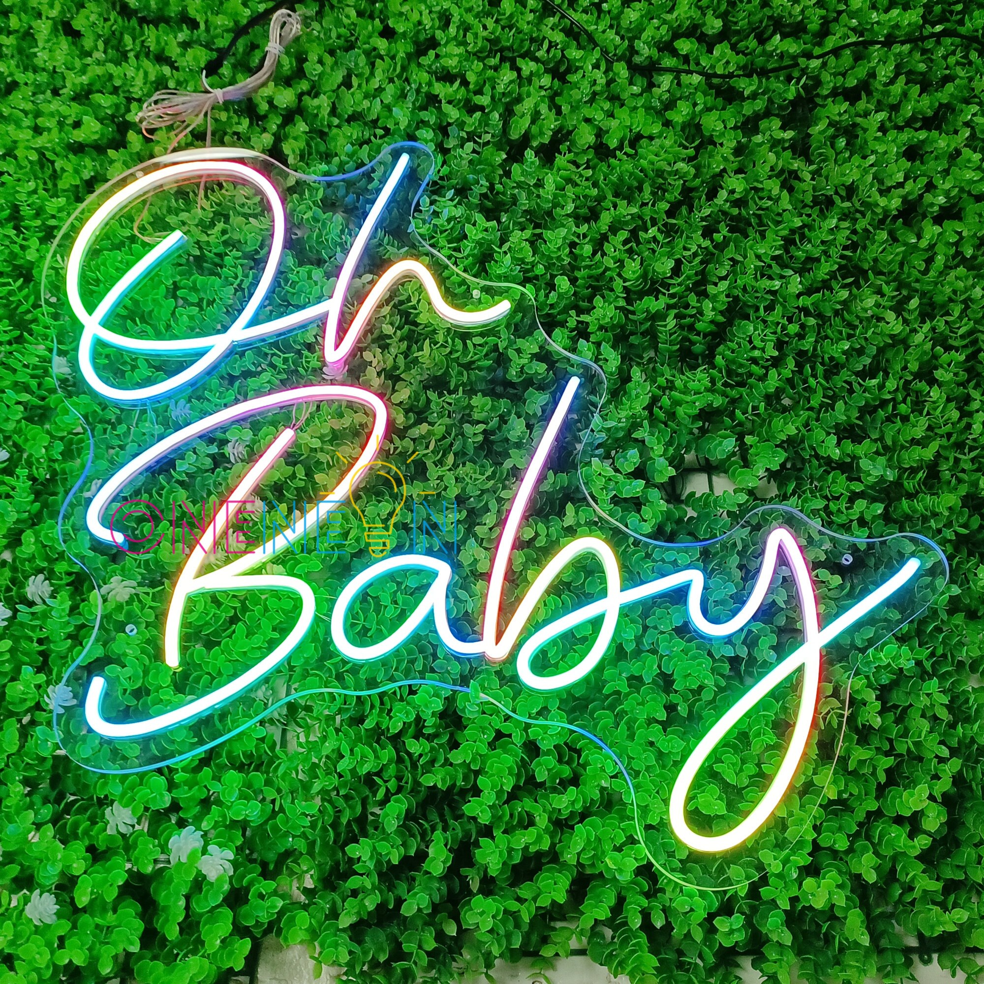 Custom RGB Neon Sign Oh Baby Neon Sign Baby Shower Decor - Etsy