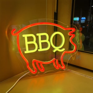 BBQ Neon Signs,custom Neon Signs Bar Grill Restaurant Wall Decorations ...