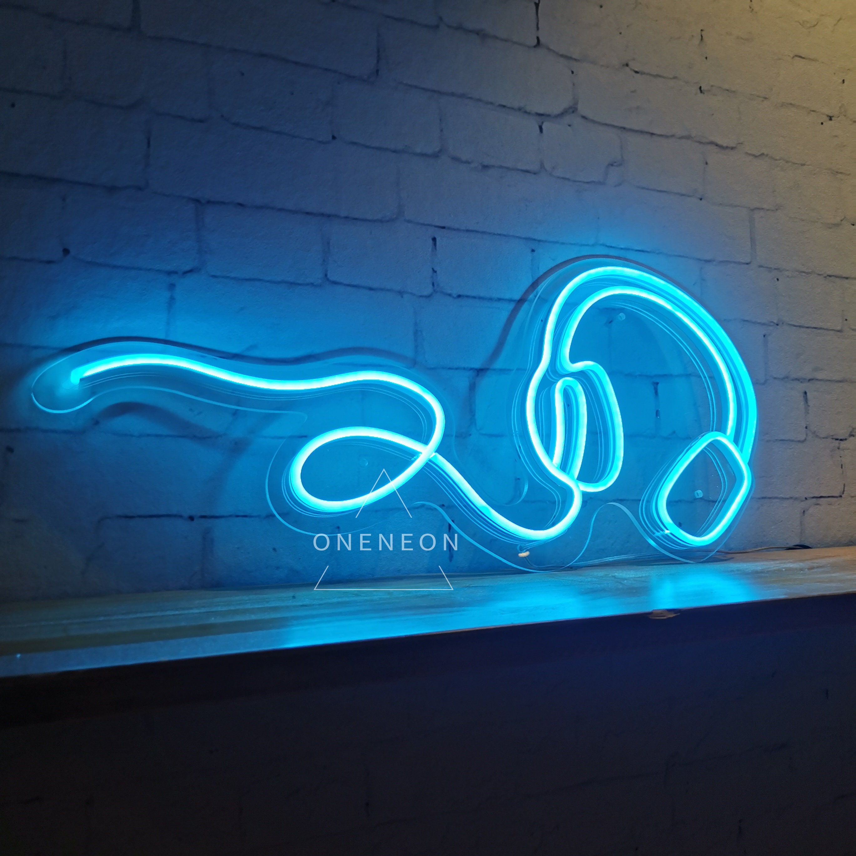 Custom Neon Sign Headset Neon Sign Custom Party Neon Sign - Etsy