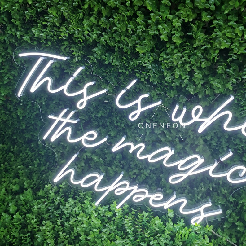 Neon Sign This is Where the Magic Happens Neon Sign Custom LED - Etsy