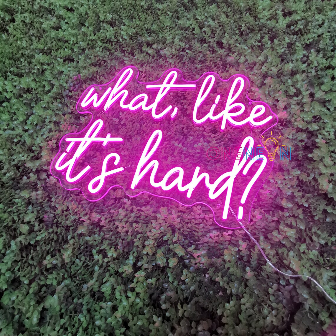 Custom Neon Sign / What Like It's Hard Neon Sign / Wedding | Etsy