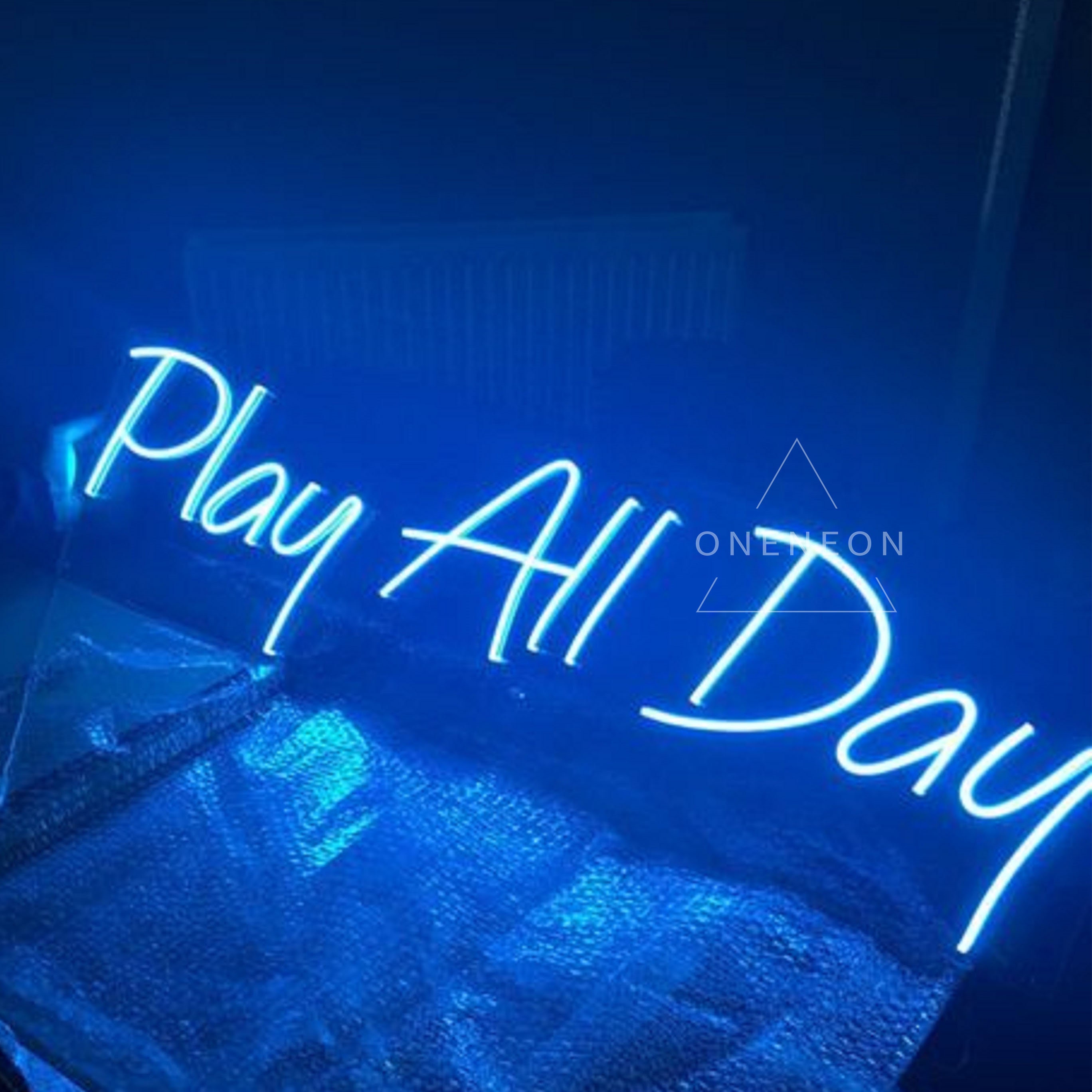 Play All Day Neon Sign Custom LED Neon Light Bar Logo Neon - Etsy