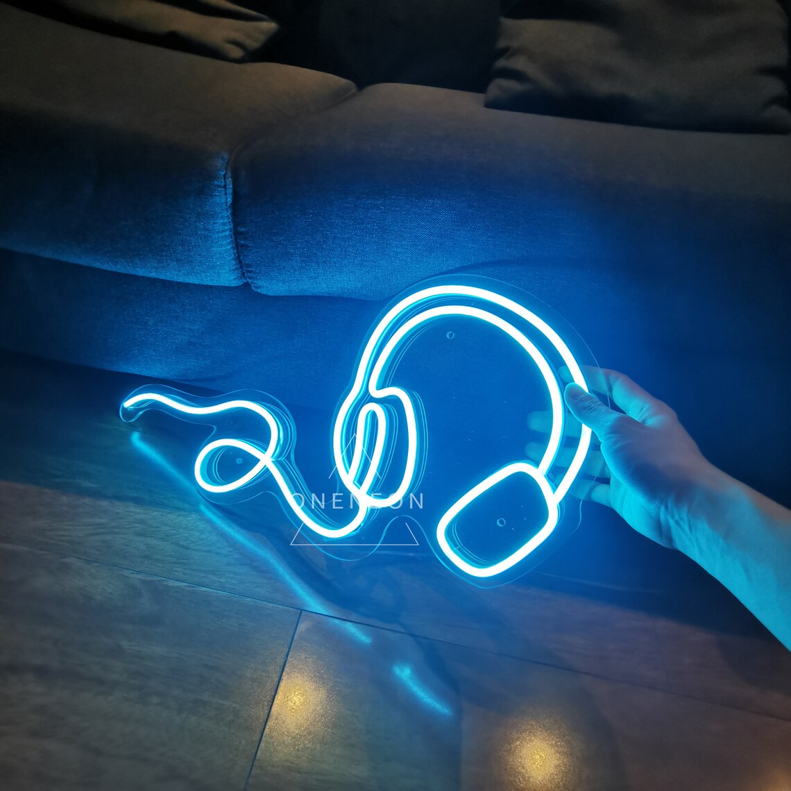 Custom Neon Sign Headset Neon Sign Custom Party Neon Sign - Etsy