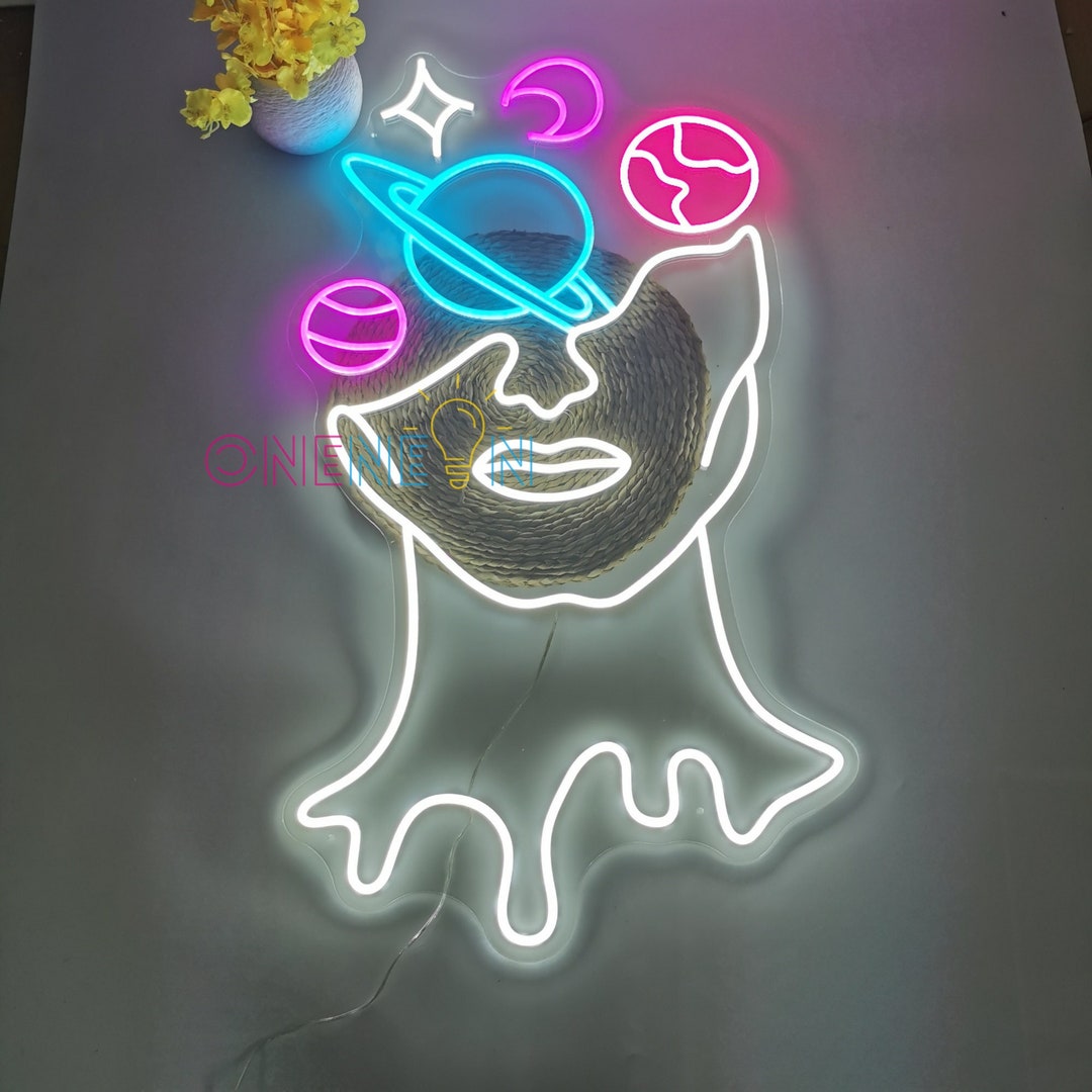 Large Galaxy Brain Neon Signs LED Birthday Light Sign for Backdrop ...