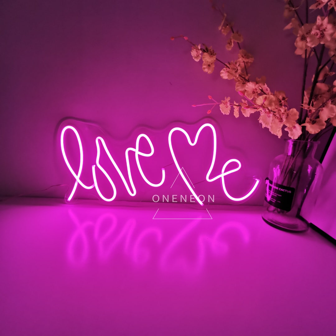 Custom Neon Sign Love Me Neon Sign Bedroom Custom Neon Light Led Custom ...