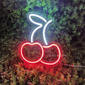 Neon Sign CHERRY Led Sign Neon Sign Custom Led Custom Light Room Wall ...