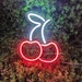 Neon Sign CHERRY Led Sign Neon Sign Custom Led Custom Light Room Wall ...