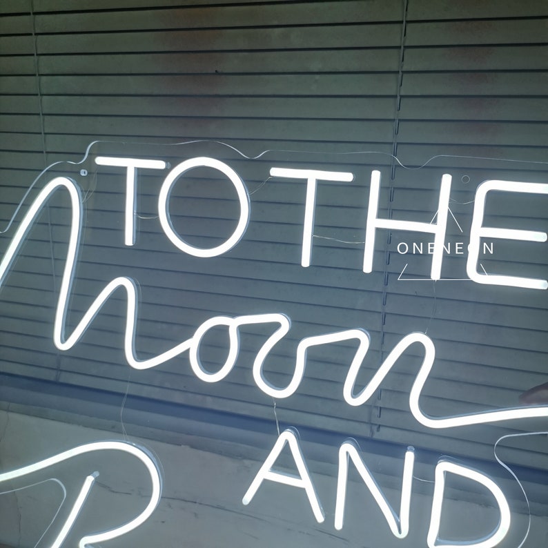 To the Moon and Back Neon Sign Personalize LED Neon Signs - Etsy