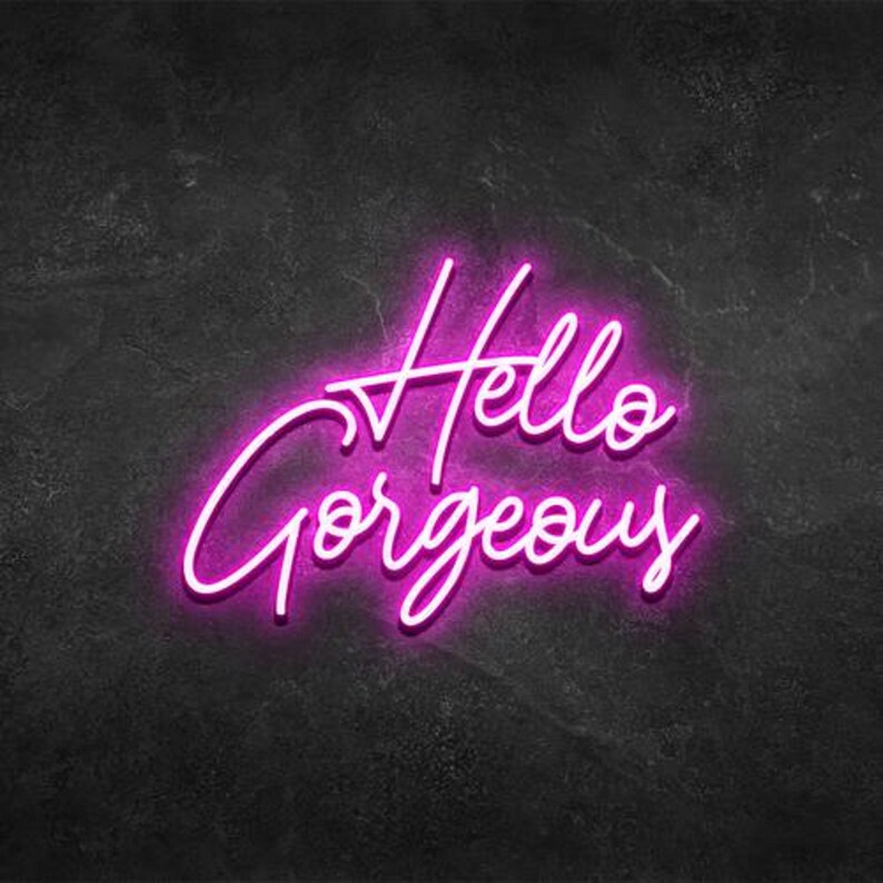 Custom Neon Sign Hello Gorgeous Neon Sign Custom Wedding Neon | Etsy