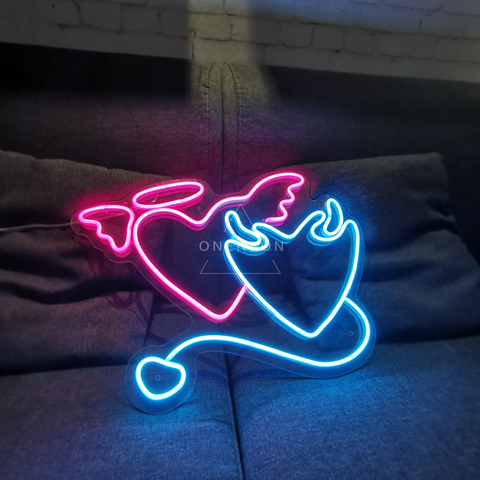 Angel and Demon Neon Sign Personalize Flex LED Neon Signs - Etsy UK