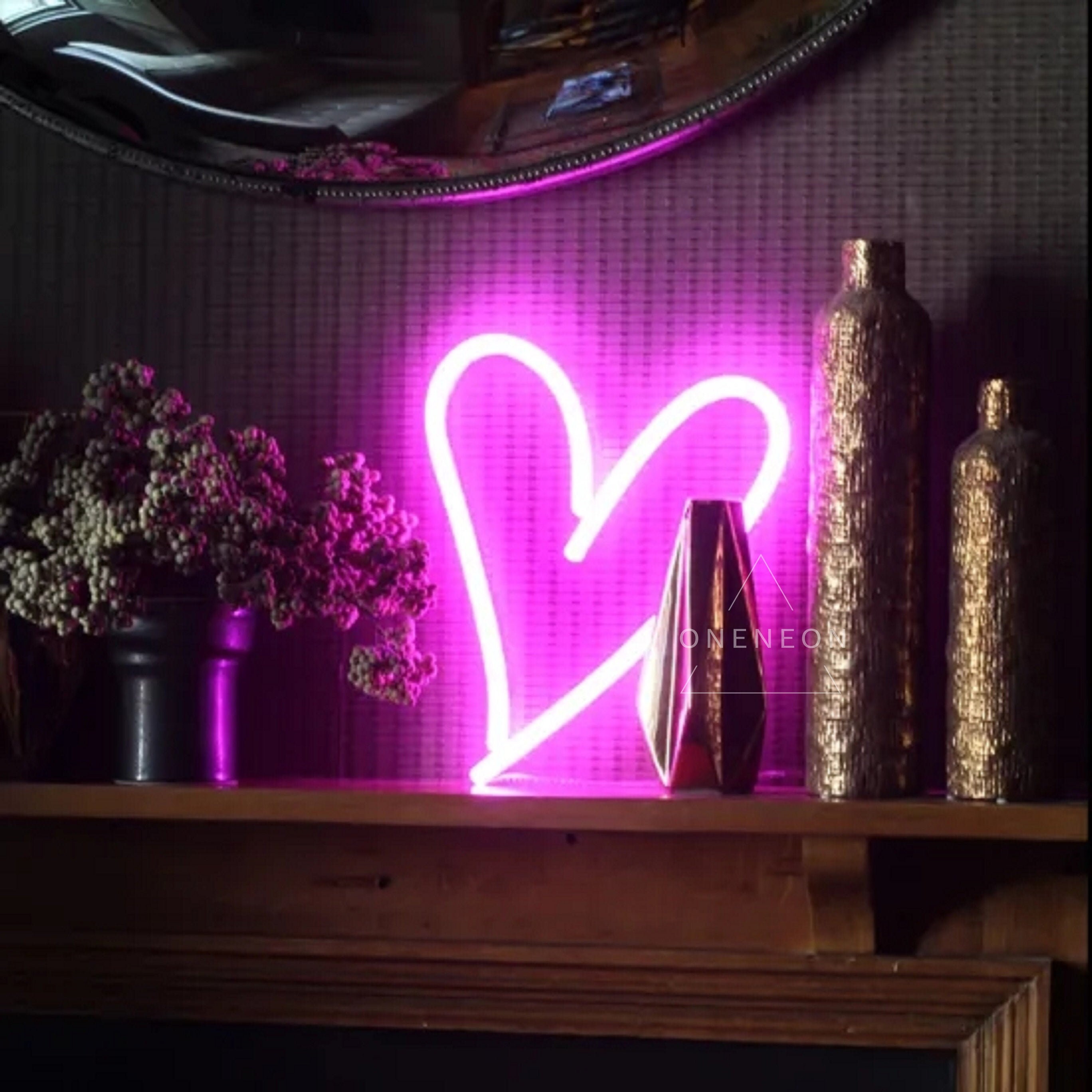 Heart Neon Sign Love Neon Sign Wedding Neon Sign Couple - Etsy