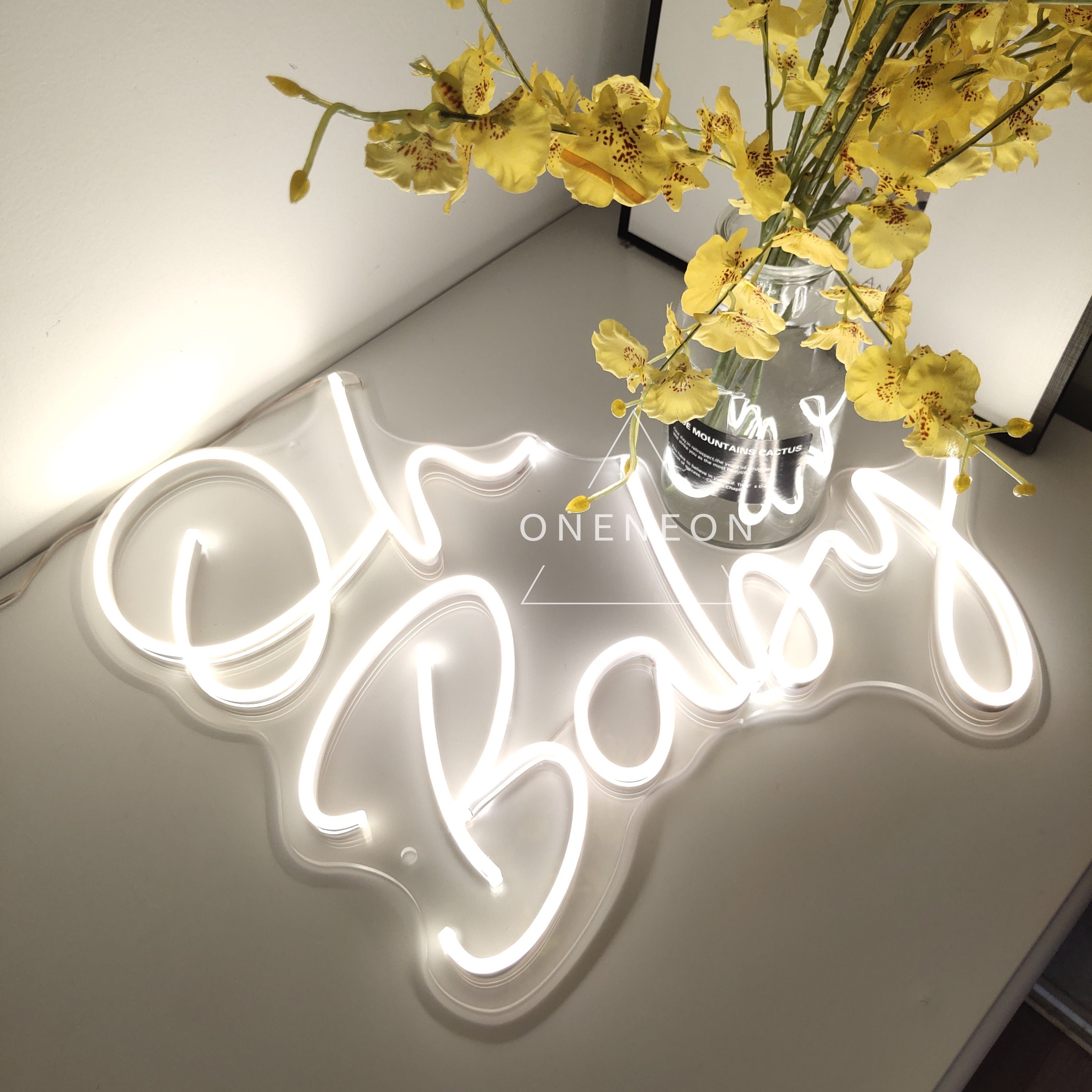 Custom RGB Neon Sign Oh Baby Neon Sign Baby Shower Decor - Etsy