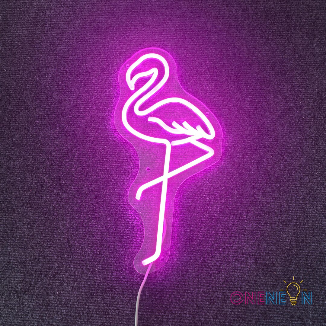 Neon Palm Tree Sign, Flamingo Neon Sign, Flamingo Decor, Sunset , Neon ...