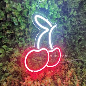 Neon Sign CHERRY Led Sign Neon Sign Custom Led Custom Light Room Wall ...