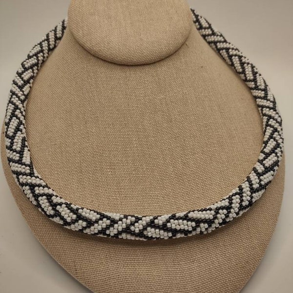 Beaded Rope Necklace - Etsy