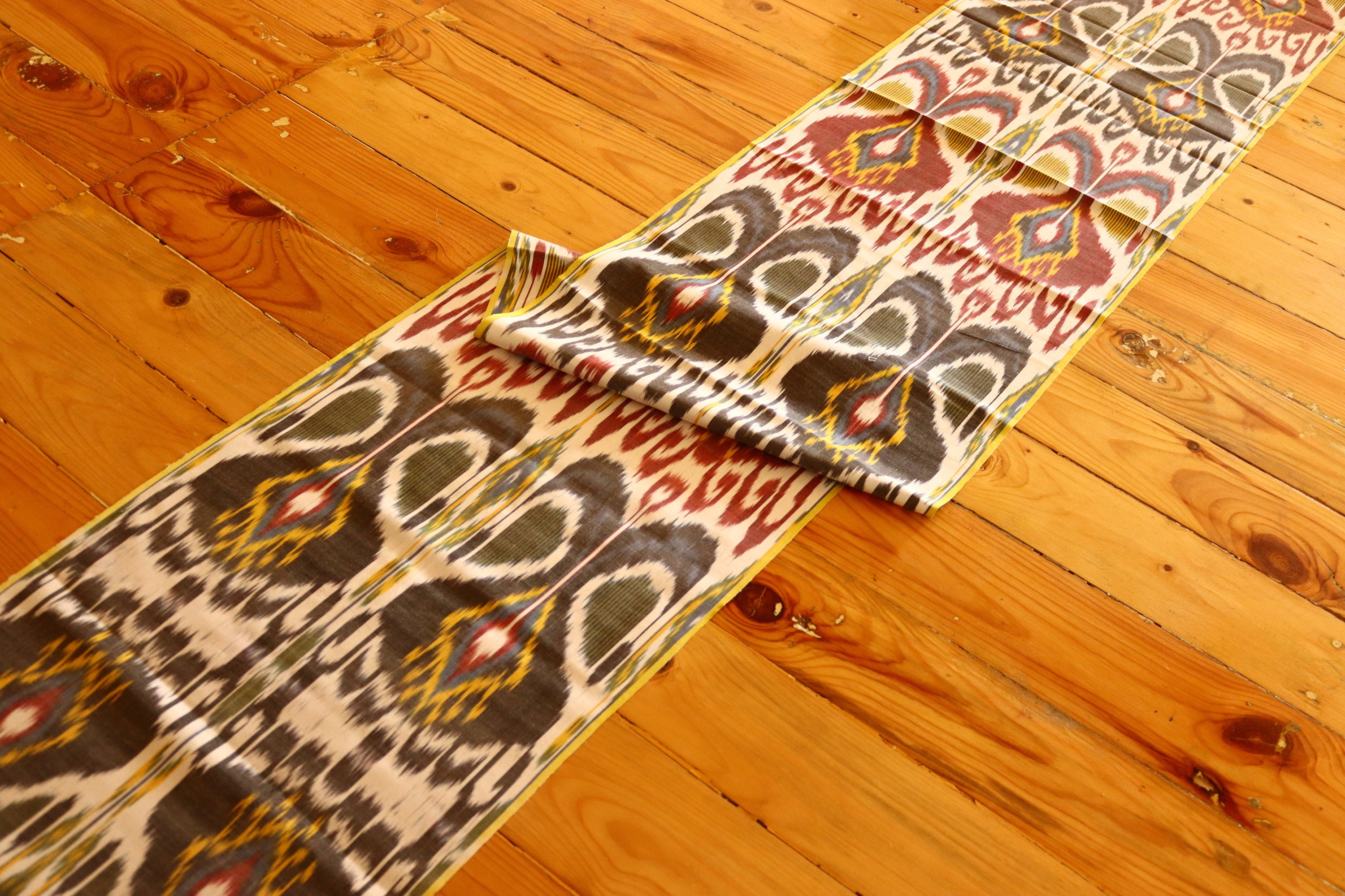 Fabric Sewing silk ikat upholstery handloom ikat fabric Colorful silk ...