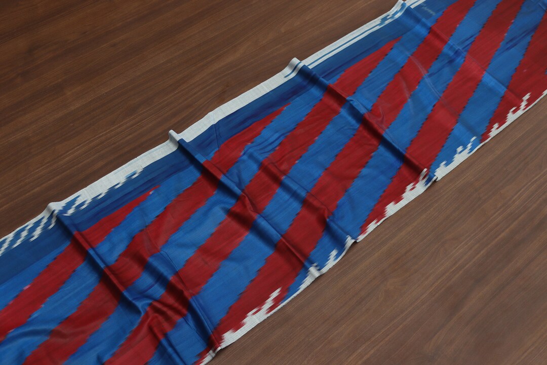 Blue Ikat Fabric, Handloom Ikat Fabric, Handwoven Ikat Fabric, Clothing ...