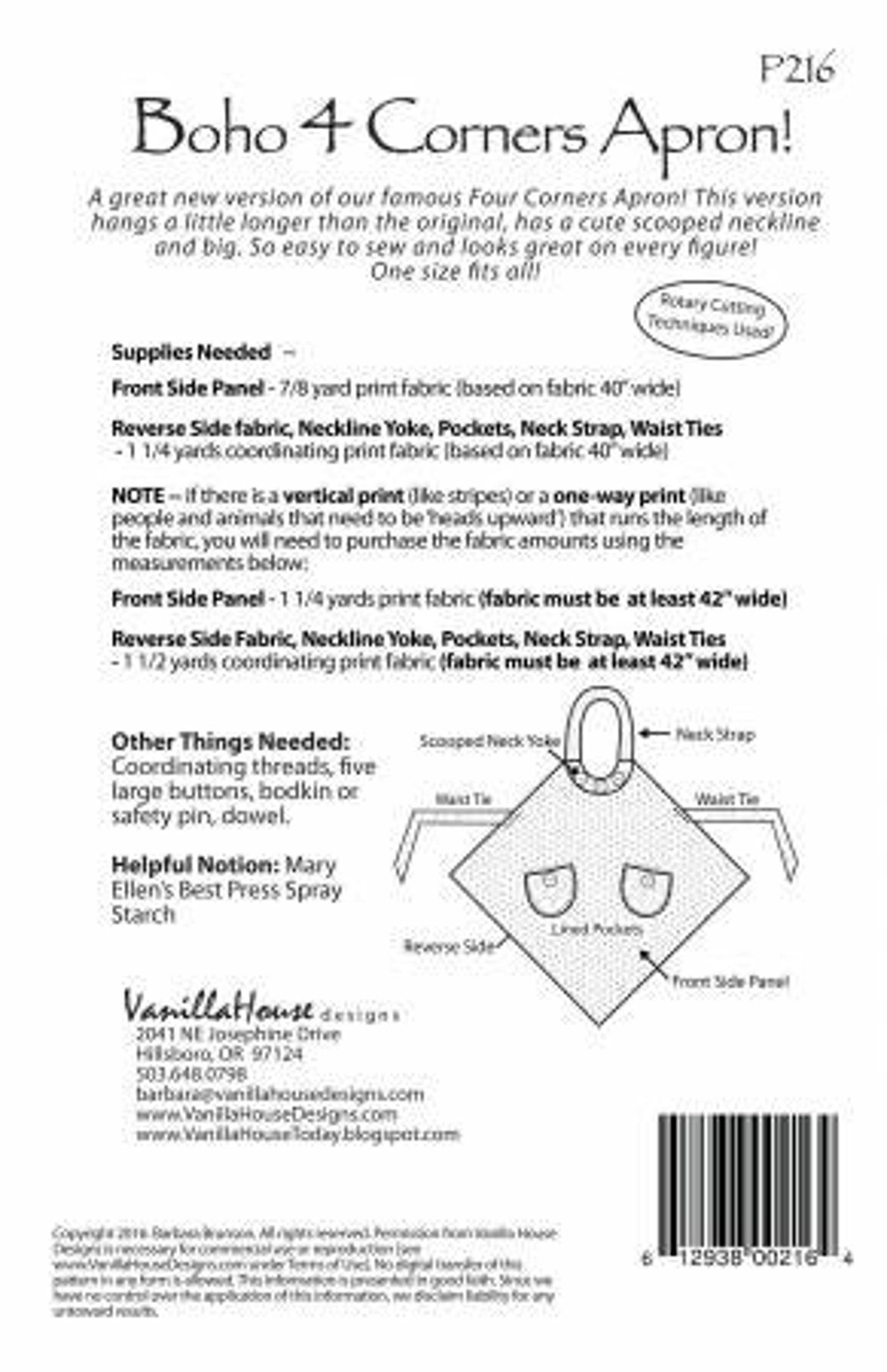 Boho Four Corners Apron Pattern - Etsy