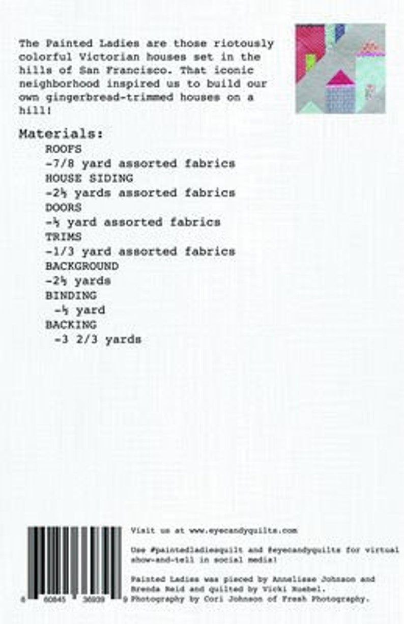 Painted Ladies Quilt Pattern - Etsy